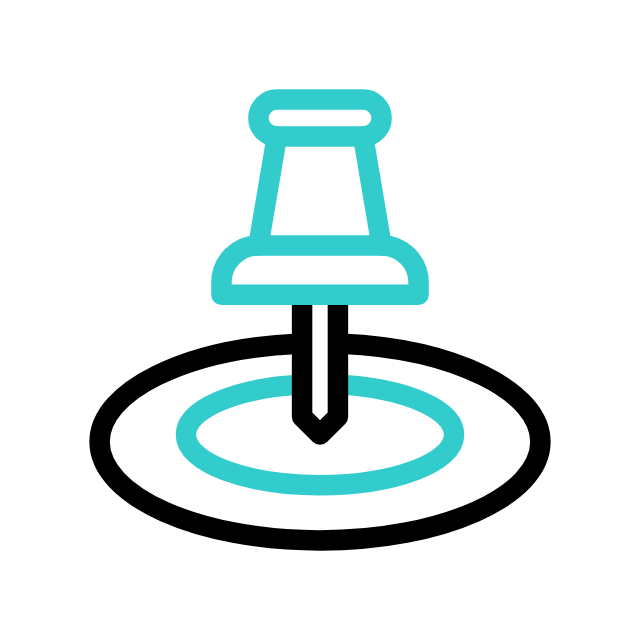 Establishes positions: